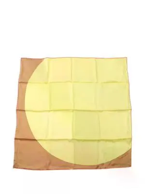 Hermès 2020s Mega Pois Carres 70 Silk Scarf - Yellow