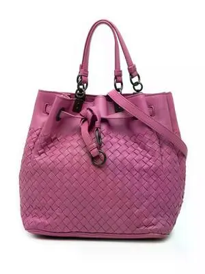 Bottega Veneta Nappa Intrecciato Bucket Bag - Pink