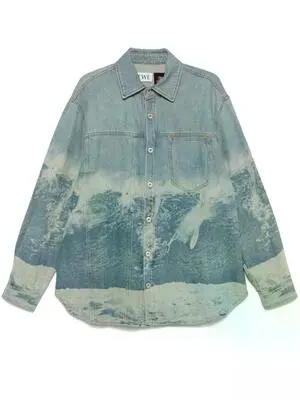 Loewe X Paula’s Ibiza Surf-print Shirt - Blue