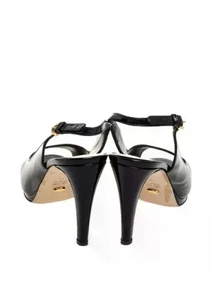 SERGIO ROSSI 95mm Leather Slingback Sandals