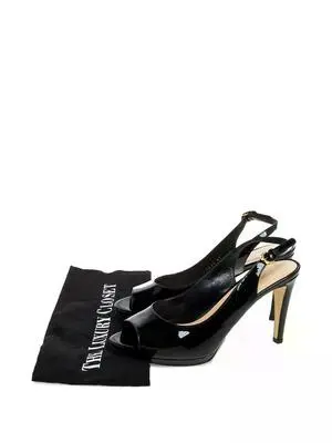 SERGIO ROSSI 95mm Leather Slingback Sandals