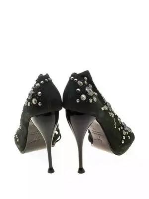 GIUSEPPE ZANOTTI 120mm Suede Stud-embellished Sandals