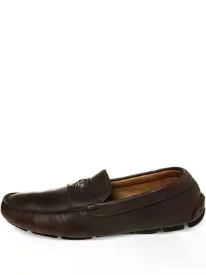 Prada Silver Tone Loafers For Men