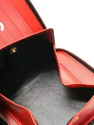 Comme Des Garçons 2020s Logo Zipper Leather Wallet - Red