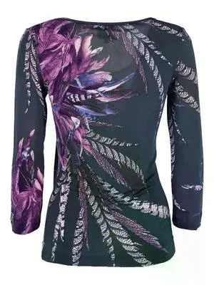 Just Cavalli Feather-print Top
