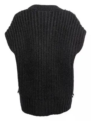 Valentino Garavani Ribbed Sequined Sweater Vest