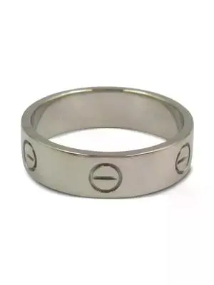 Cartier 2010s 18k White Gold Love Ring Silver