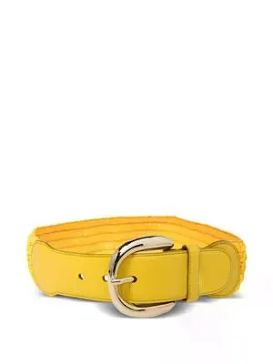 Dolce & Gabbana Woven Straw Belt - Yellow