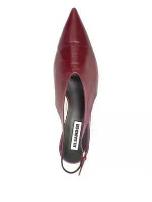 JIL SANDER 45mm Slingback Leather Pumps