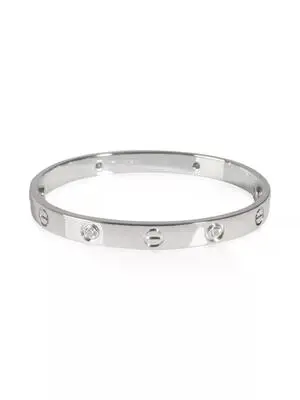 CARTIER 18kt White Gold Love Diamond Bracelet - Silver