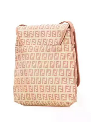 Fendi Zucchino Canvas Crossbody Bag - Brown