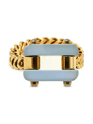 Fendi Pale Blue Resin Chain Ring