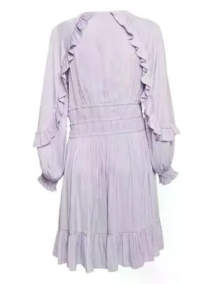 Maje Ruffled Long-sleeve Dress