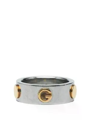 Gucci 2000-2020 Stainless Steel And Yellow Plated Combi Ring - Gold