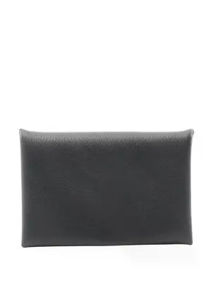 Hermès 2023 Evercolor Calvi Duo Compact Card Holder - Black