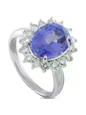 LB EXCLUSIVE Platinum, Diamond, And Tanzanite Ring