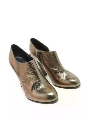 SERGIO ROSSI Metallic-effect 100mm Boots