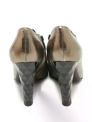 SERGIO ROSSI Metallic-effect 100mm Boots