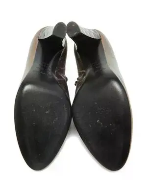 SERGIO ROSSI Metallic-effect 100mm Boots