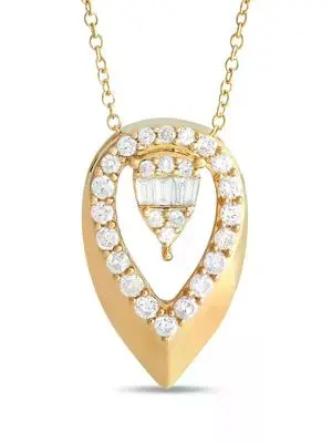 LB EXCLUSIVE 14k Yellow Teardrop Diamond Necklace - Gold