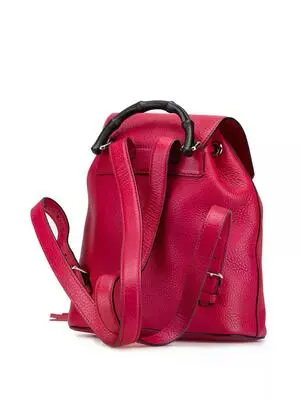 Gucci Leather Bamboo Daily Backpack - Pink