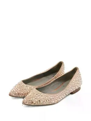 GINA Stud-embellished Pointed-toe Flats