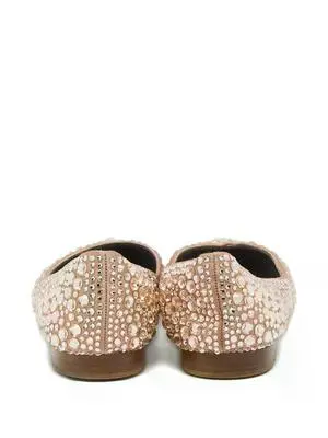 GINA Stud-embellished Pointed-toe Flats