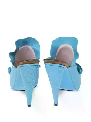 Fendi 130mm Ruffled Mules