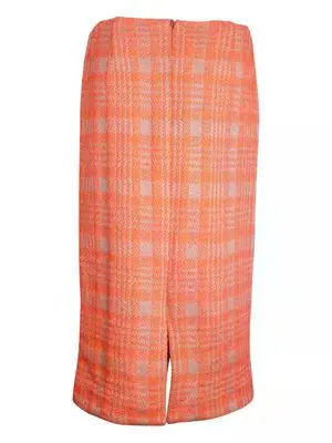 Dries Van Noten Check-pattern Wool Skirt