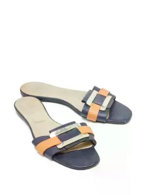 ROGER VIVIER Colourblock-strap Flat Sandals