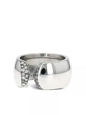 Cartier 18kt White Gold C De Diamond Ring