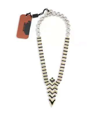 Missoni Geometric Enamel Necklace - Silver