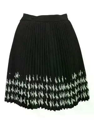 MSGM Pleated Houndstooth Skirt