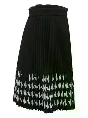 MSGM Pleated Houndstooth Skirt