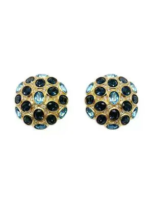 Dior Pre-owned 1980s Sapphire Earrings - Gold