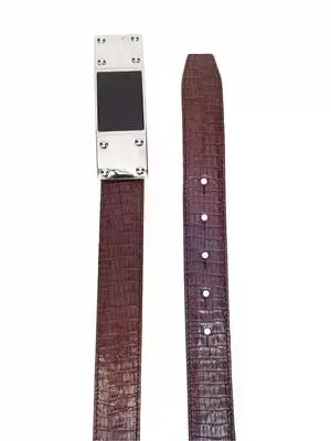 Gianfranco Ferre Elongated Flat Buckle Belt