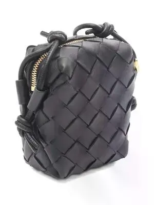 Bottega Veneta Intrecciato Shoulder Bag - Black