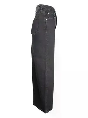 Maje Rear-slit Denim Maxi Skirt