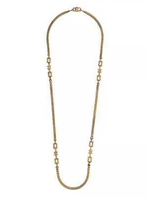 Celine 1970s Triomphe Sautoir Necklace - Gold
