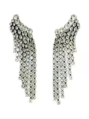 JENNIFER GIBSON JEWELLERY 1990s Isabel Marant Crystal Cascade Earrings - Silver