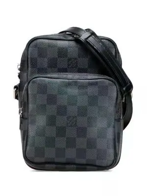 LOUIS VUITTON 2008 Damier Graphite Rem Crossbody Bag - Black