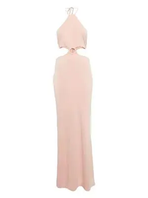 Alice + Olivia Cut-out Halter Neck Gown