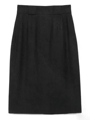 Hermès 1970s Wool Midi Skirt