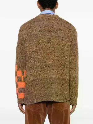WALTER VAN BEIRENDONCK Knitted Face Graphic Sweater
