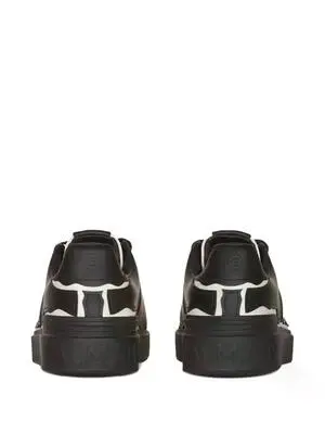Balmain B-court Contrasting-trim Sneakers - Black