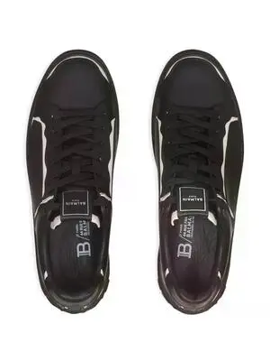 Balmain B-court Contrasting-trim Sneakers - Black