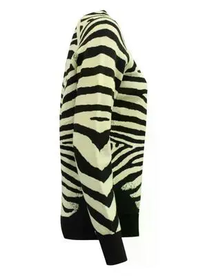 A.L.C. Rizzou Zebra-print Raglan-sleeve Sweatshirt