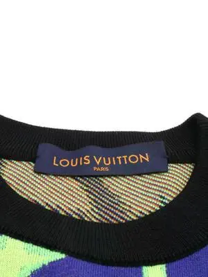 LOUIS VUITTON 2010s Flame-knit Wool Sweater