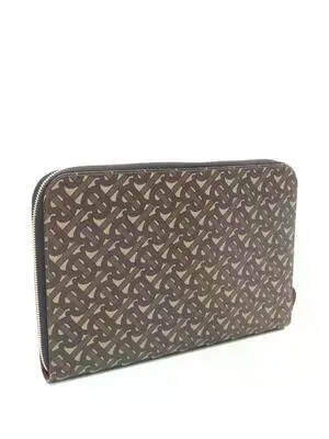 Burberry 2010s Monogram Tb Clutch Bag