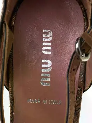 Miu Miu 2024 120mm Brocade Sandals